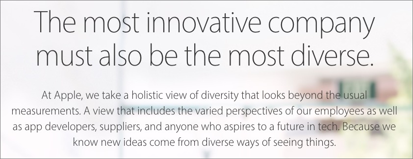 Apple Reports on its 2016 Diversity Efforts - TidBITS